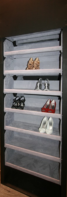 Floor To Ceiling Shoe Spinner Rack | Shelly Lighting